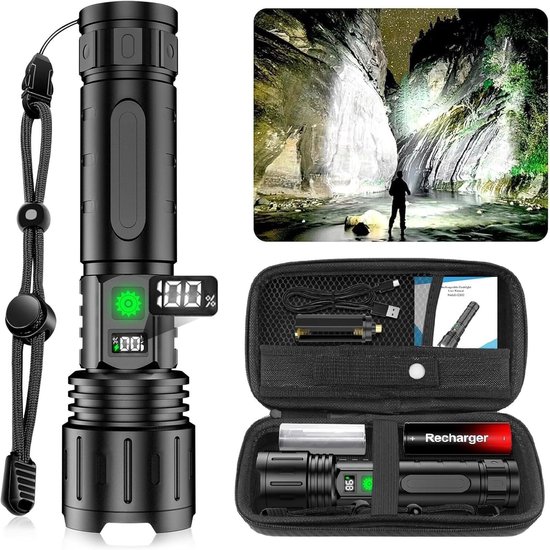 Lzwintrading Zaklamp Led Oplaadbaar - Militaire Zaklamp - Zaklamp Oplaadbaar - Zaklamp... | bol