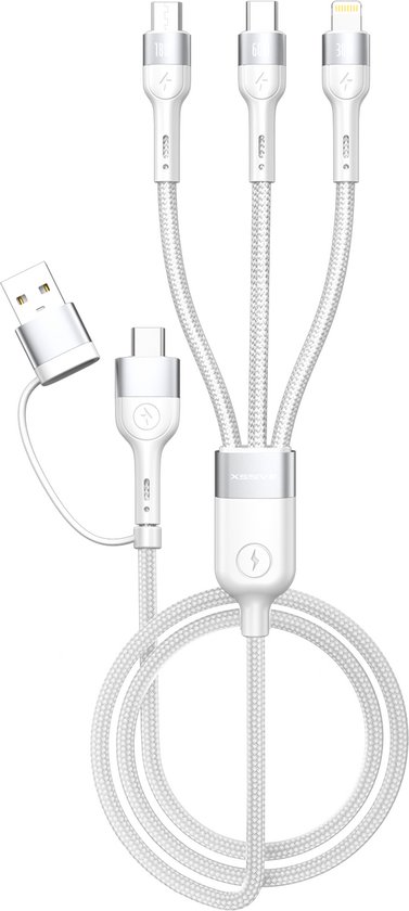 Xssive Multi Oplaadkabel - 60W Snellader - USB & USB-C naar Lightning ...