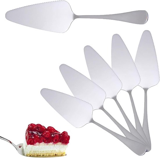 RVS Taartschep - 6-Delig Set Roestvrij Stalen Taartschep - Cake Server ...