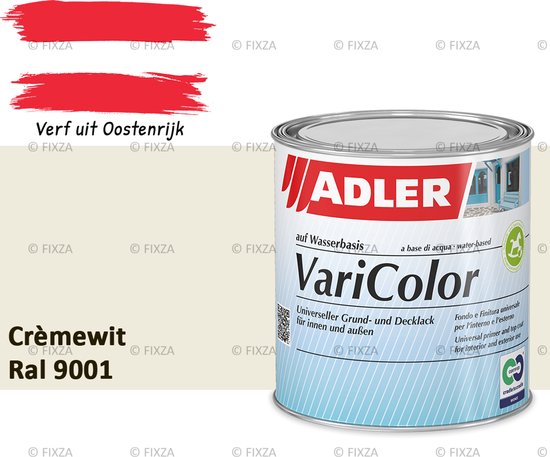 ADLER Varicolor Lakverf RAL 9001 – Crèmewit 375 ml – 2-in-1 Houtverf ...