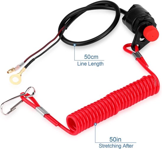 Emergency Tether Switch Kit for Outboard Motor - 12V DC Motorcycle ...