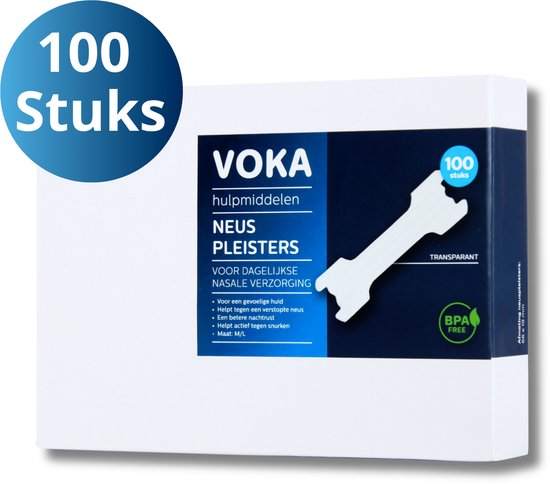 VOKA Neusstrips - 100 stuks - Neuspleisters - Transparant - Anti-Snurk ...