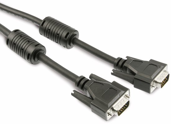 Premium VGA monitor kabel met ferriet kernen - CCS aders / zwart - 1,8 ...