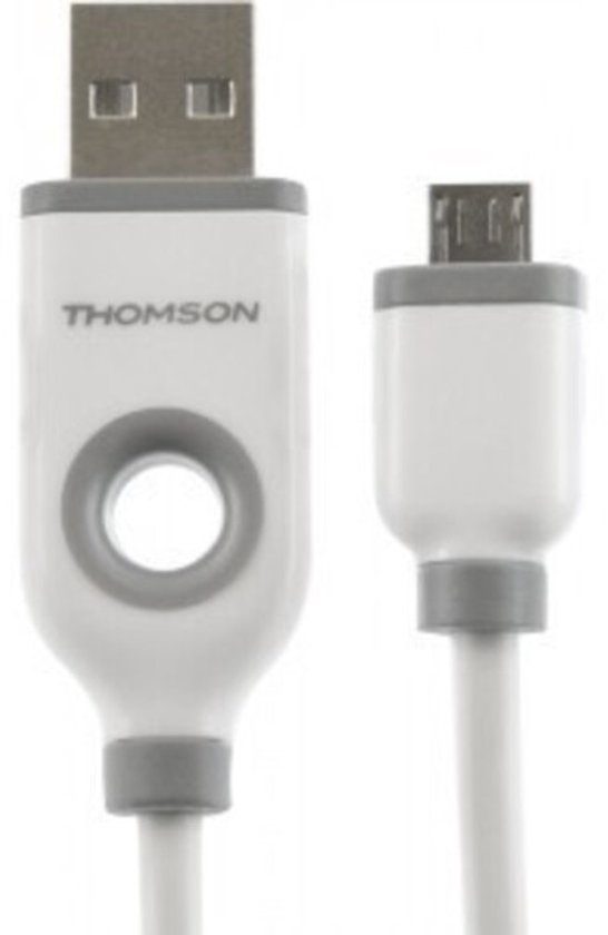 THOMSON THCABLEMIC2A - snelle kabel - Micro-USB, 1 m, wit | bol