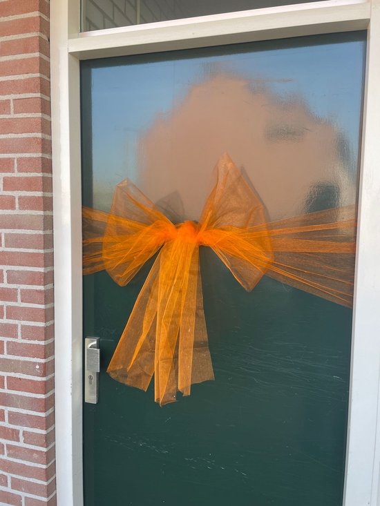 Oranje tule om strik te maken voordeur 5 meter 48 cm | bol