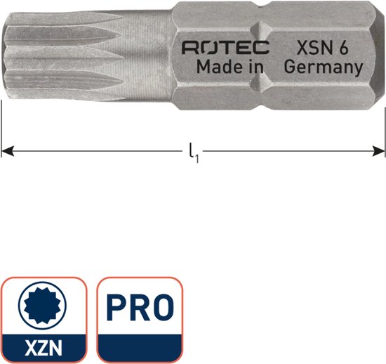 PRO INSERT SCHROEFBIT XZN M 8 L= 25MM C 6,3 BASIC | bol