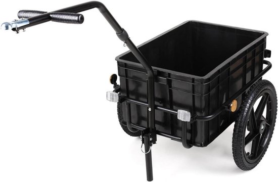 Fietskar Bagage - Fietsaanhanger - Aanhangwagen Fiets - 70L | bol