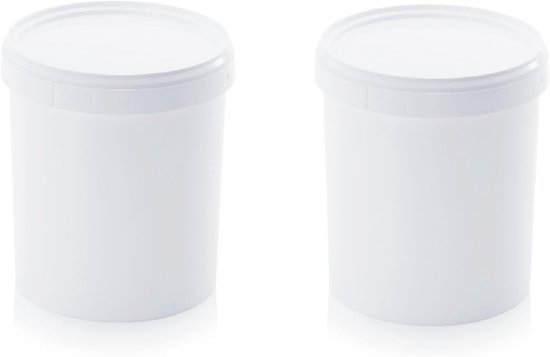 Voedselveilige 20 Liter Kunststof Emmer met Deksel - Wit Hobbok | bol