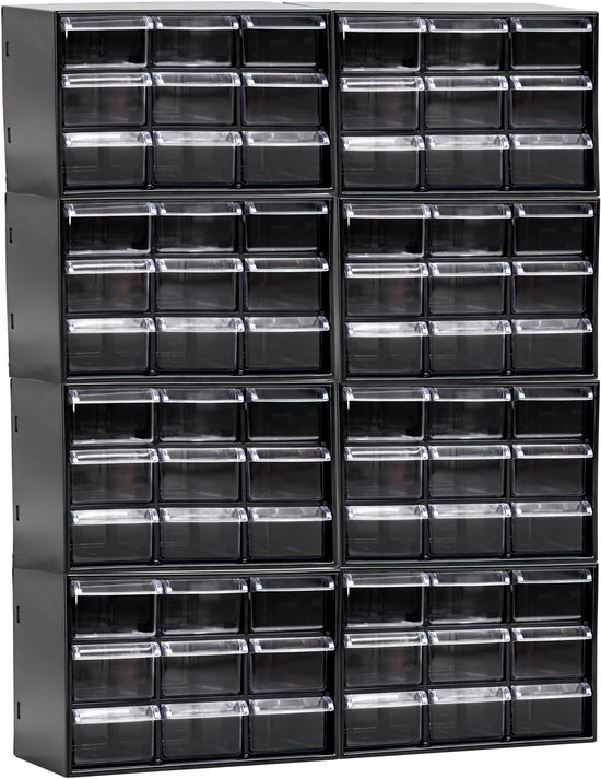 Plasticforte Sorteerbakjes spijkers/schroeven - 72x lades - 18.5 x 10 x ...