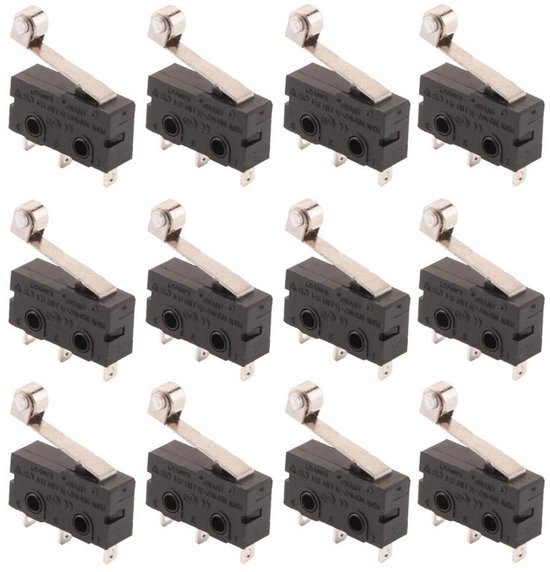 Hendel arm SPDT eindschakelaar Snap actie mini microschakelaar - 12 ...