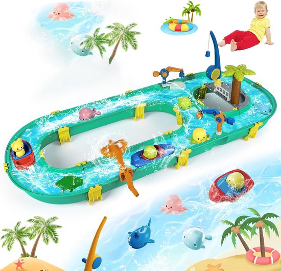 Watertafel voor kinderen - Buitenspeelgoed met 2 boten en accessoires ...