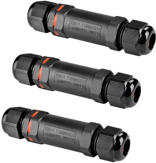 Kabelverbinders waterdicht IP68 3-polig voor Ø 1-13 mm kabeldiameter ...