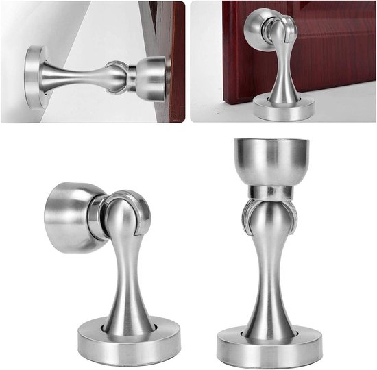 Magnetische deurstopper 2 set roestvrijstalen magnetische deurvanger ...