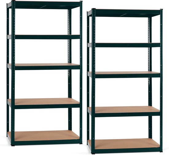 Opbergrek 5-laags verstelbaar - 175 kg per plank - Stalen opslagrekken ...