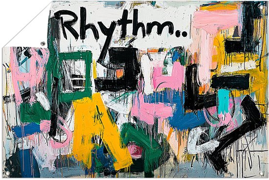 Abstract ritme met levendige kleuren - Ritme tuinposter - Poster van ...