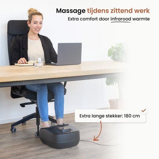 BrellaVio Voetmassage Apparaat - Shiatsu, compressie, infrarood warmte ...