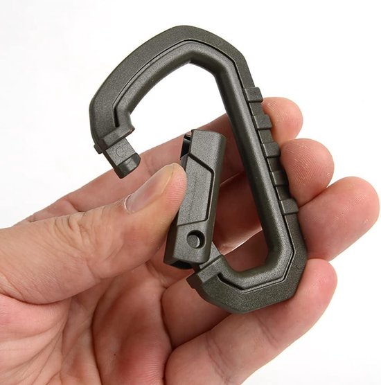 4 stuks vergrendelbare karabijnhaken kunststof D-vorm Quick Link ...