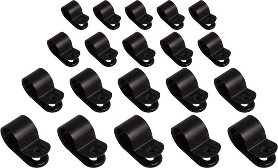 Kabelbeugels 11,1 mm zwart voor bevestiging verlichtingskabel | bol