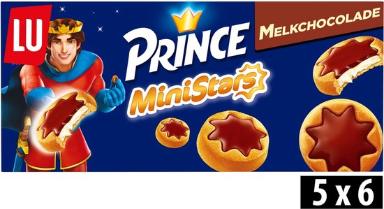 Prince Mini Stars Melkchocolade 5 pakjes 16 x 187 g | bol