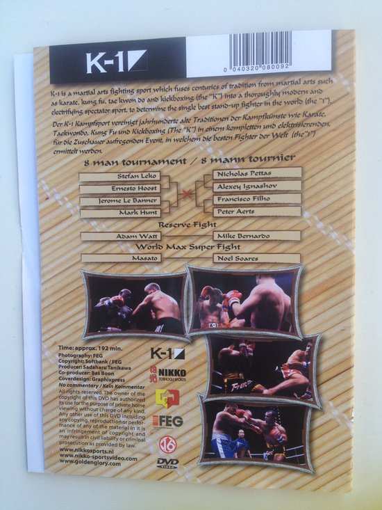 K-1 world GP final 9 dvd (Dvd), gevechten | Dvd's | bol