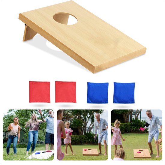 Cheqo® Cornhole Spel - Pittenzak Werpspel - Toss Game - Buitenspeelgoed Beanbag... | bol