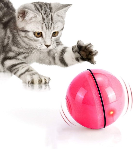 Interactieve kattenspeelgoedbal met led-licht, 360 graden zelfautomatisch roterende... | bol
