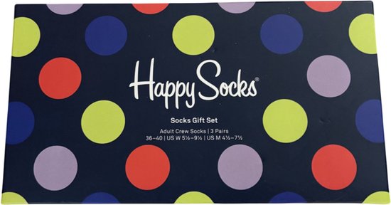 Happy Socks - gift box - giftbox - set - 3 paar - maat 36-40 - dot rood ...