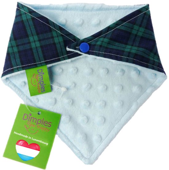Blue Tartan Dog Bandana - Dimples | bol