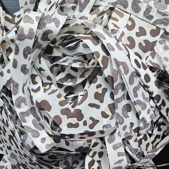 Papier snippers - panterprint bruin - vulling doos - opvullen ...
