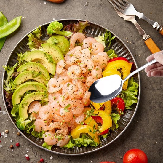 Opscheplepels roestvrij staal 25 cm - Set van 6stuks | bol