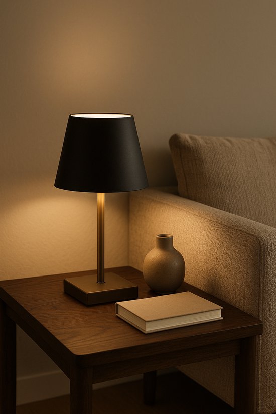Led Diner tafellamp Touch bediening Dimbaar - Zwart (Werkt op ...