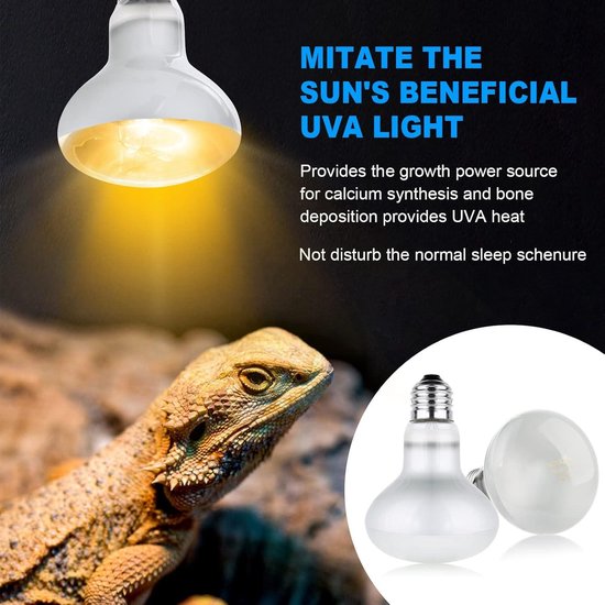 Warmtelamp 2 Stuks 50W UVA voor Schildpad, Slang, Hagedis, Kaketoe, Kameleon | bol