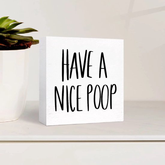 Toilet decoratie - Toilet - WC decoratie - Have a nice poop - Grappige ...