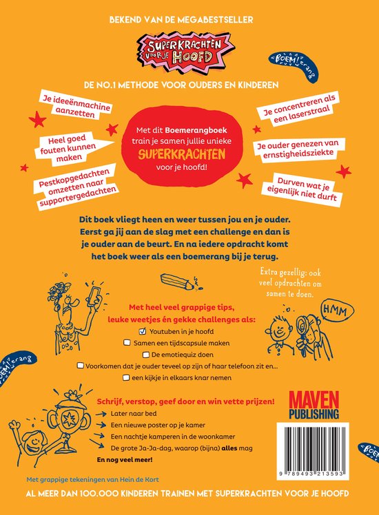 Superkrachten voor je hoofd: Het Boemerangboek, Wouter de Jong | 9789493213593 | Boeken | bol