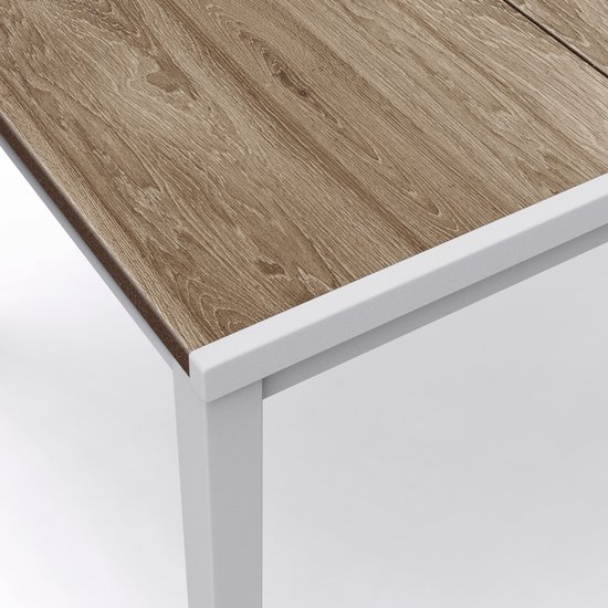Keter Signature Porto Tafel - 200x95x75cm - Ashwood/Wit onderstel | bol