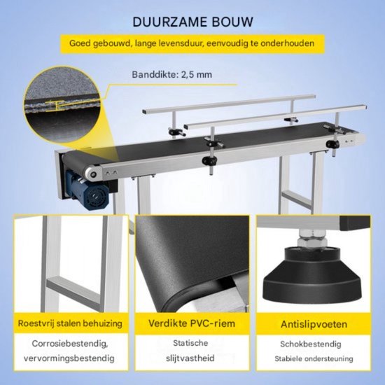 Transportband RVS - automatische lopende band voor productielijnen ...