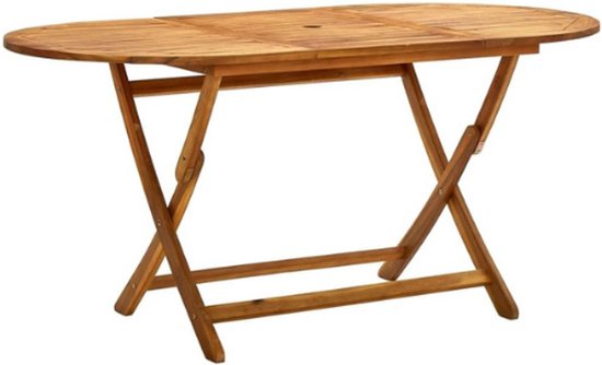 Inklapbare Tuintafel – Massief Acaciahout – 160x85x75 cm – Houten ...