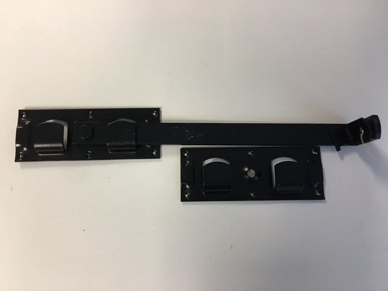 Zwaar valslot - poortslot, ijzer-staal- zwart | bol