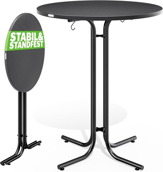 Inklapbare Ronde Partytafel 80x110cm - Verstelbare Houten en Metalen ...