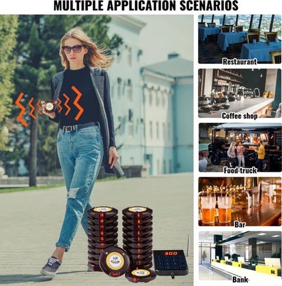 Collox Restaurant pager systeem - Piepers - Zoemers - Draadloos ...