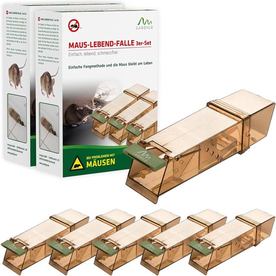 Muizenval Live Trap Set van 6 - Diervriendelijke muizenval ...