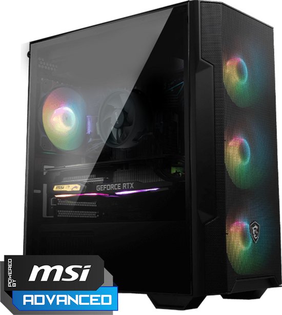 MSI RTX 3050 AMD Game PC - GeForce RTX 3050 6GB - AMD Ryzen 5 5500 ...