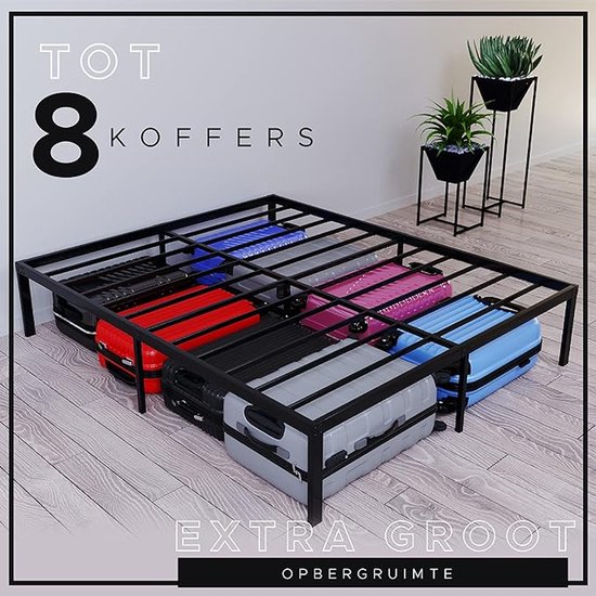 bed frame - opbergruimte onder het bed - Metalen platform bedframe 120 ...