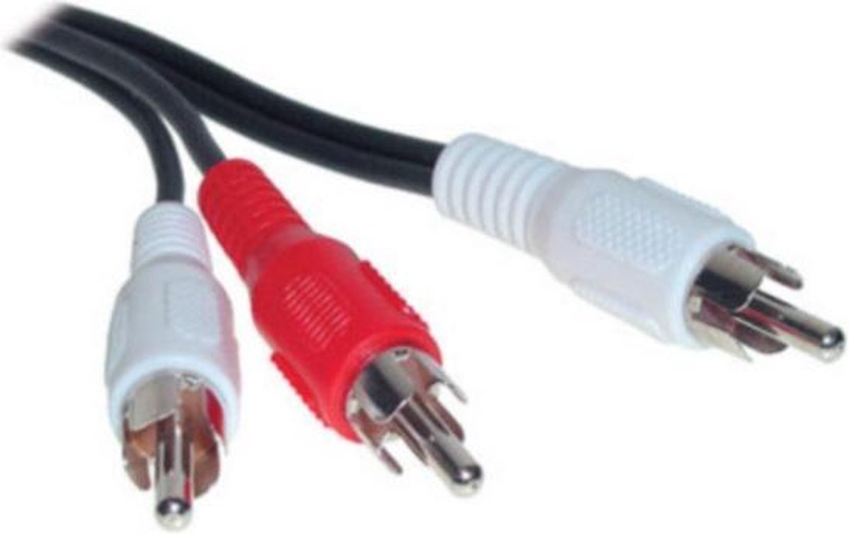 Subwoofer/Tulp mono - Tulp stereo audio kabel - 2,5 meter | bol