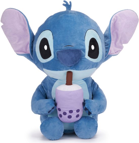 Stitch met Bubble Tea Disney Lilo & Stitch Pluche Knuffel XXL 100 cm ...