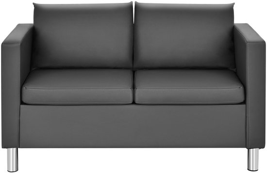 COSTWAY 2-zits bank met kussens, bankstel kunstleer, bankstel perfect ...