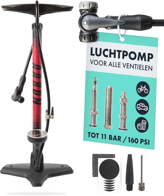 Hogedruk Fietspomp met Manometer en Ballenpomp voor Alle Ventielen - Ideaal voor... | bol