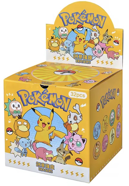 32 Pack/Set Anime Pokemon Blind Box Capy Bara Labubu Sanrio Hello Kitty ...