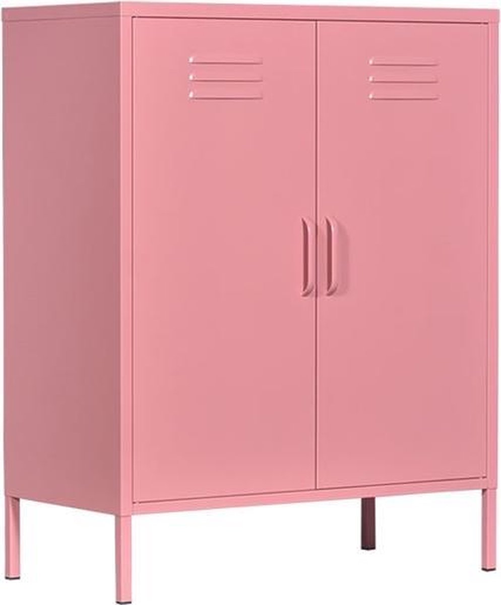 MaximaVida metalen lockerkast Finn 80 x 40 x 102 cm oud roze - 2 ...