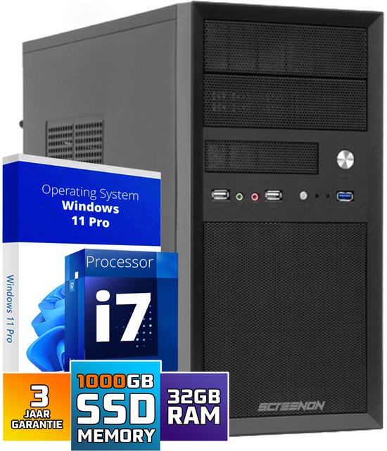 Intel Compleet PC | Intel Core i7 | 32 GB DDR4 | 1 TB SSD - NVMe | RTX ...